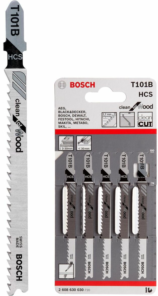 Пилки для лобзика T101B