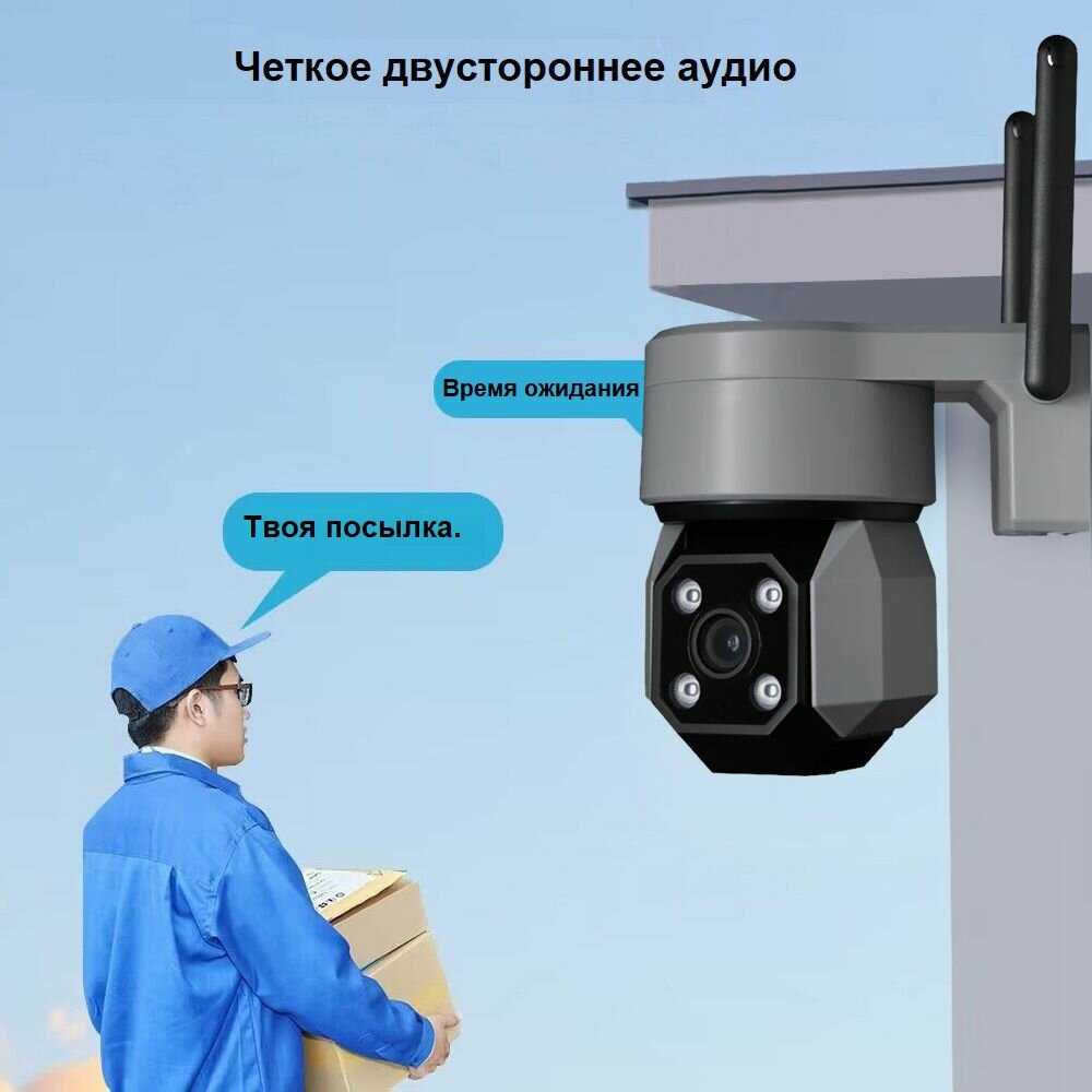 IP камера (Tuya)/ Wi-Fi / Удалённое управление/ Детектор движения,5MP tuya камера уличная