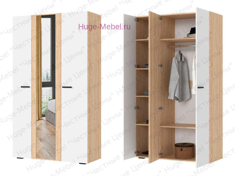 Шкаф 3-х створчатый "Санса ШК 03" Huge Mebel . Ширина 1200 Высота 2100. Шкафы распашные