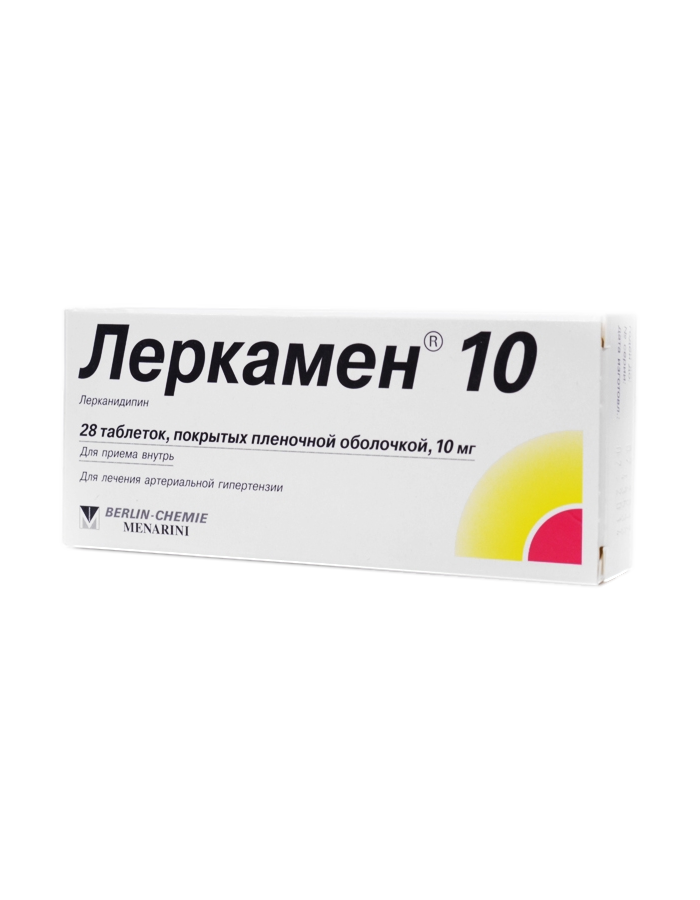 Леркамен 10, таблетки покрыт. плен. об. 10 мг, 28 шт.