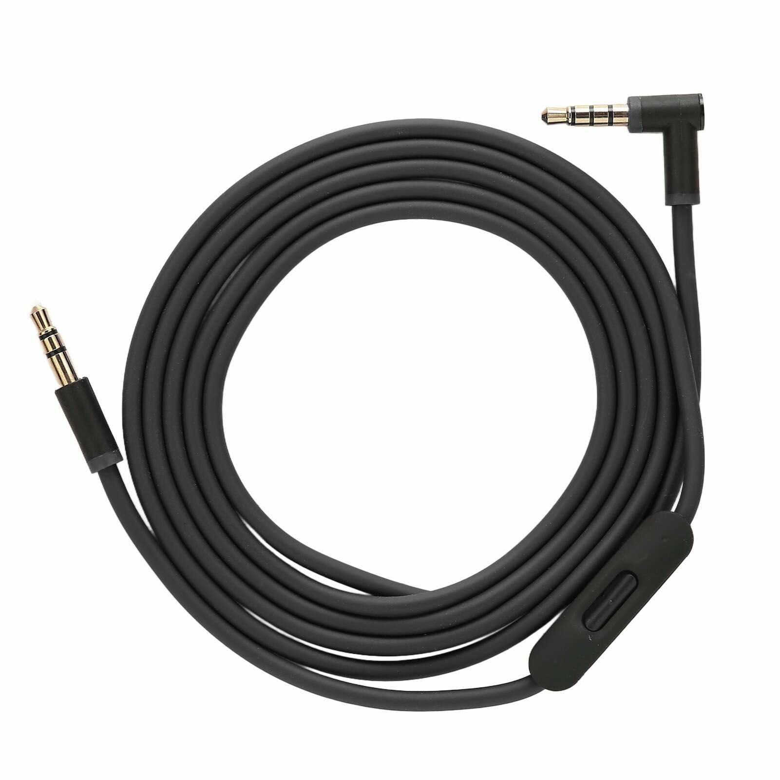 Сменный аудиокабель с микрофоном и управлением для наушников (черный)