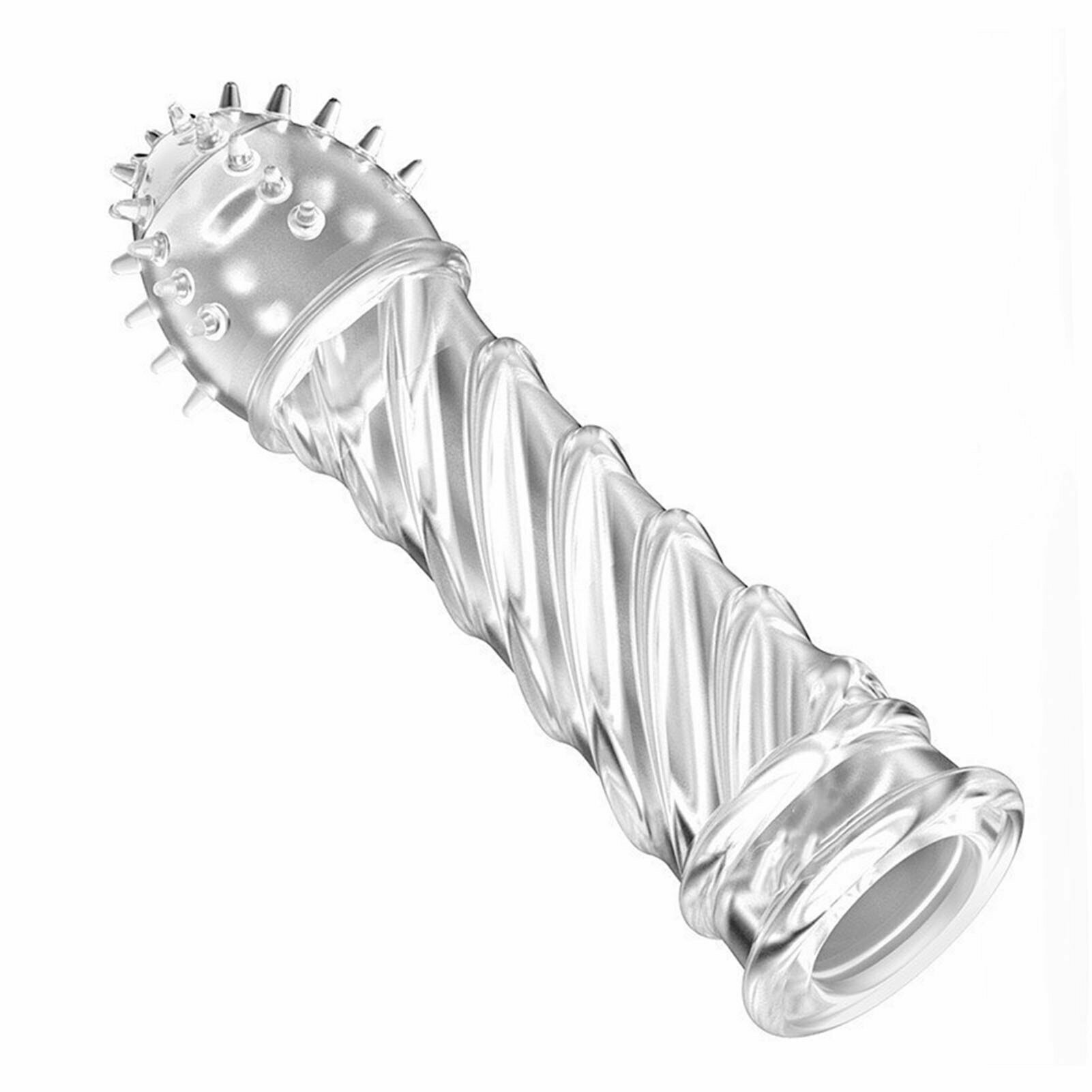 Мужской удлинительный презерватив с точечной нитью, текстурированный мягкий латекс Extra Sensation, удлиненный рукав для взрослых, тип A