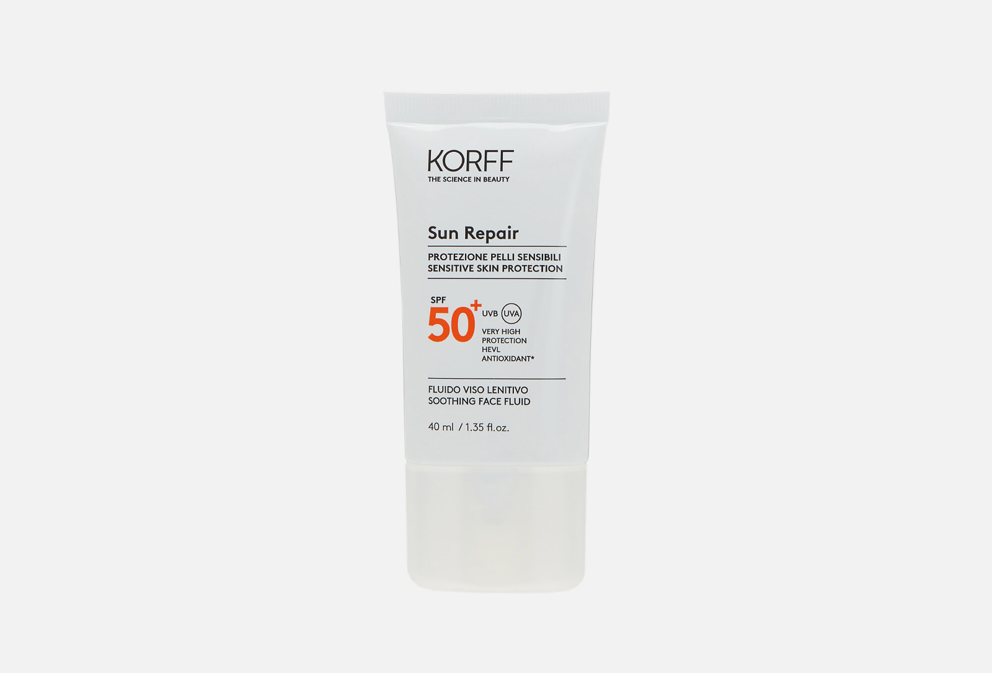 Успокаивающий солнцезащитный флюид SPF50+ KORFF Sun Repair 40 мл