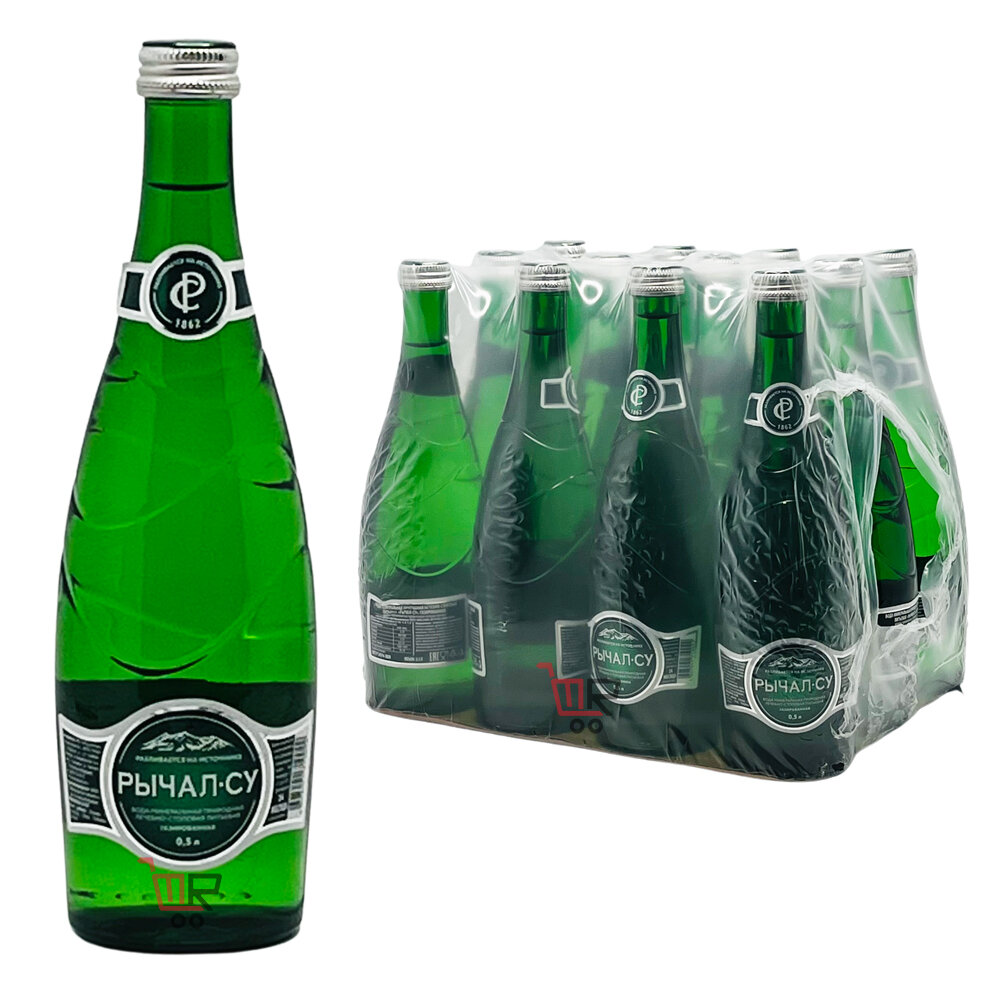 Минеральная вода "Рычал Су" газированная 0,5л, 12шт.