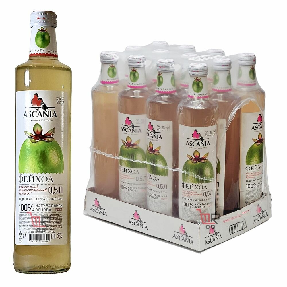 Лимонад Аскания "ASCANIA" Фейхоа 0,5 л, 12 шт.