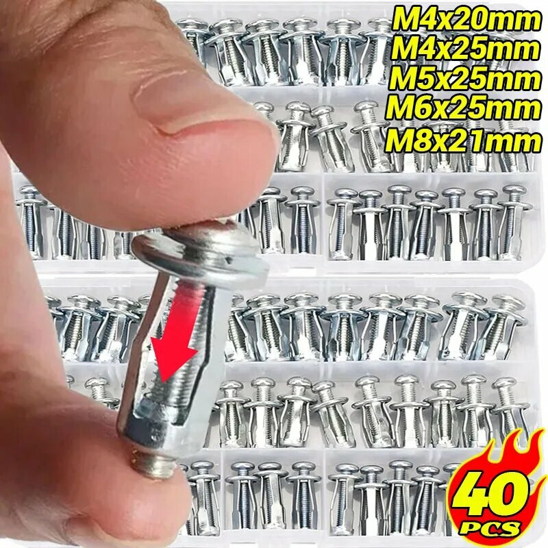 Лепестковые гайки PROZON М4 М5 М6 М8 M4x20mm, 40PCS