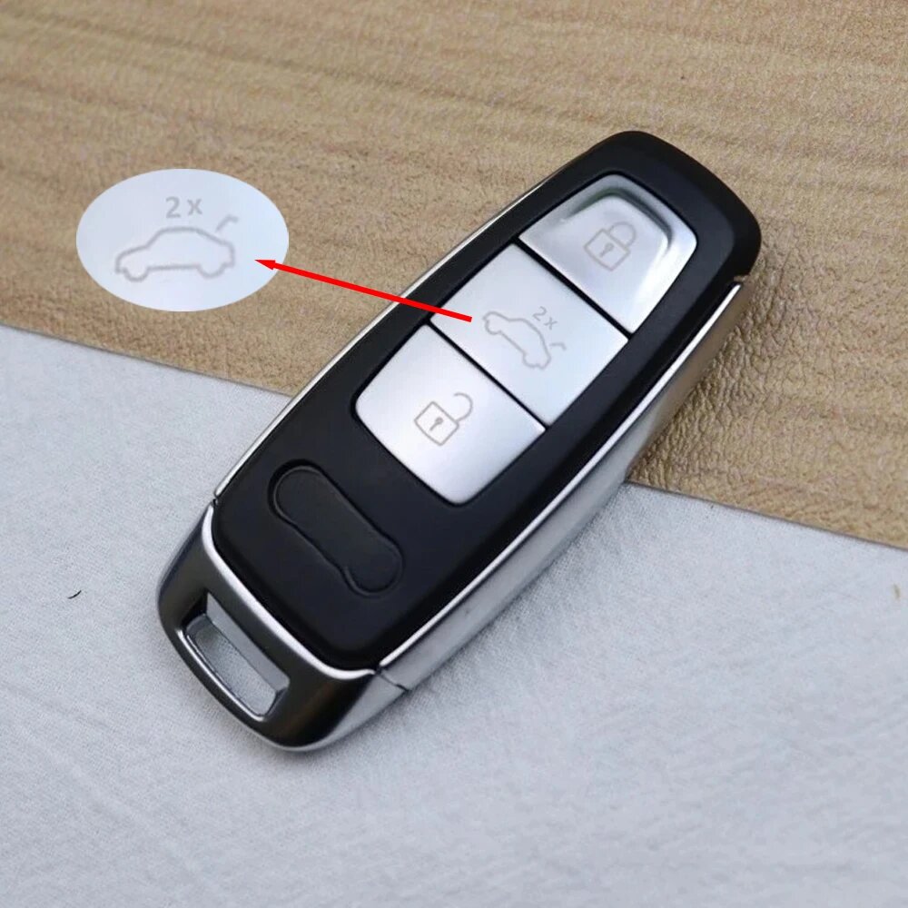 3-кнопочный корпус автомобильного ключа для Audi A6 2018 A6L 2019 A7 2020 A8 2021 C8 2022 Q5 2023 Q7 Q8 D5 E-Tron Coupe silver- twice trunk