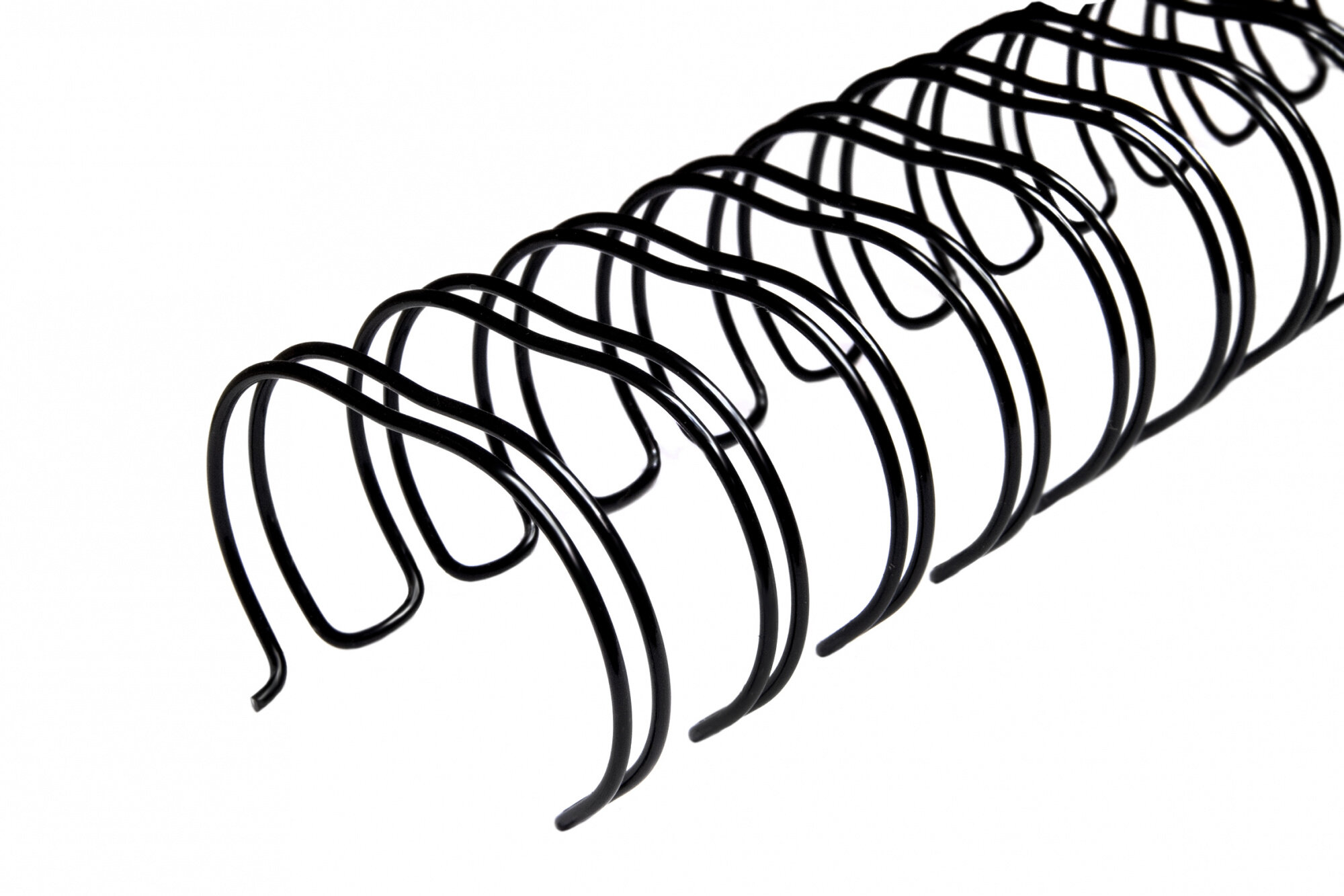 Пружины металлические для переплета 19,1 мм (3/4″), на 136-165 листов, шаг 2:1, 23 крючка, черные, 50 шт, РеалИСТ