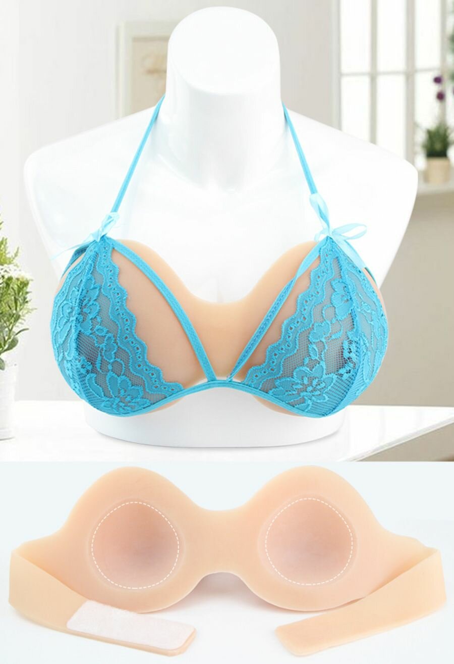 Силиконовая накладная грудь (чашка A - 550 г)