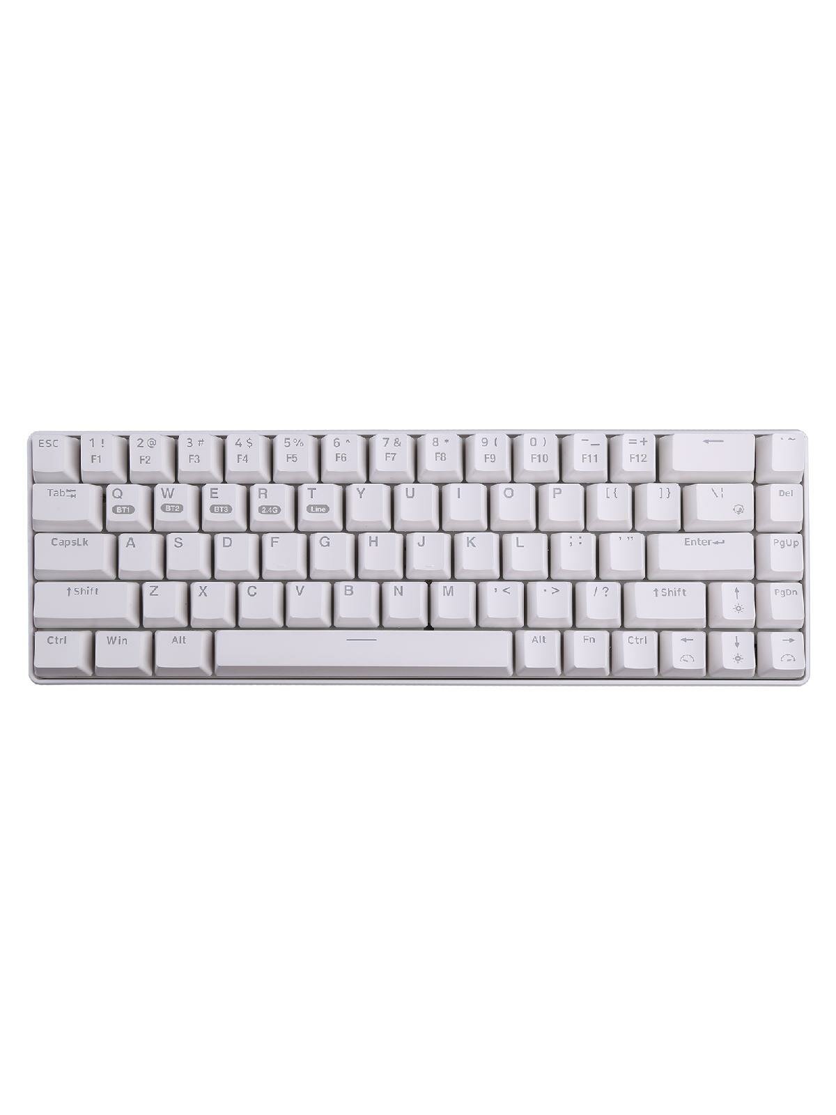 RF68 Wireless Mechanical Keyboard 68 Keys Bluetooth-compatible Gaming Keyboard Green Switch
