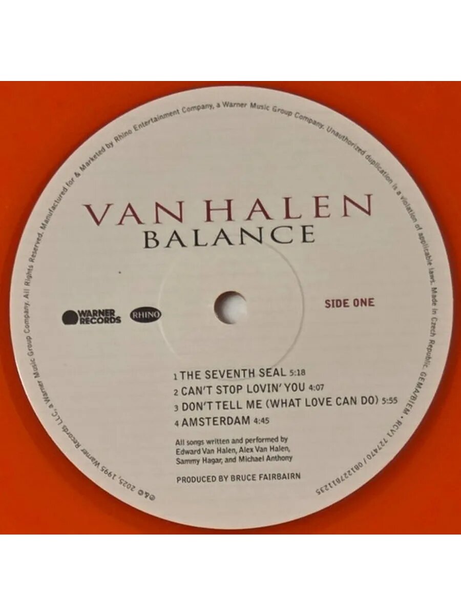 Van Halen - Balance (2LP orange) — фото 1