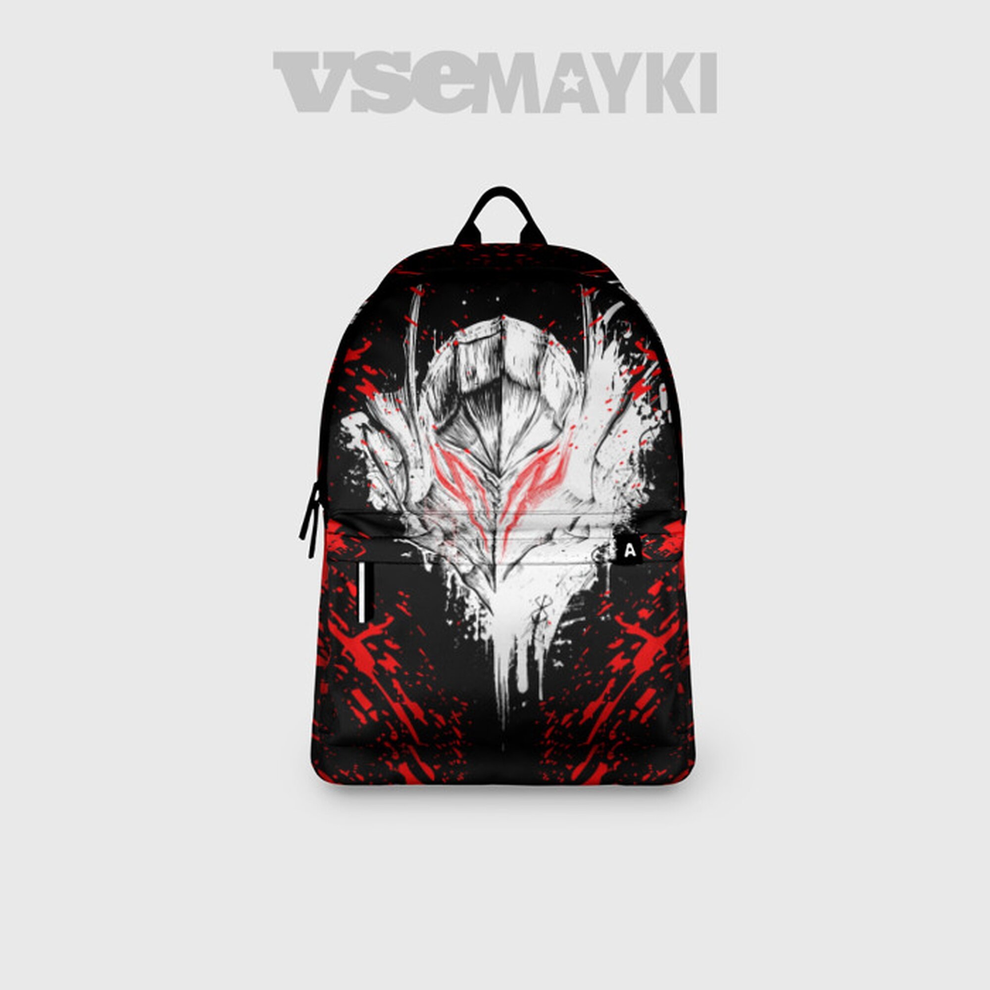 Рюкзак VseMayki с принтом Берсерк маска белая, One size, белый