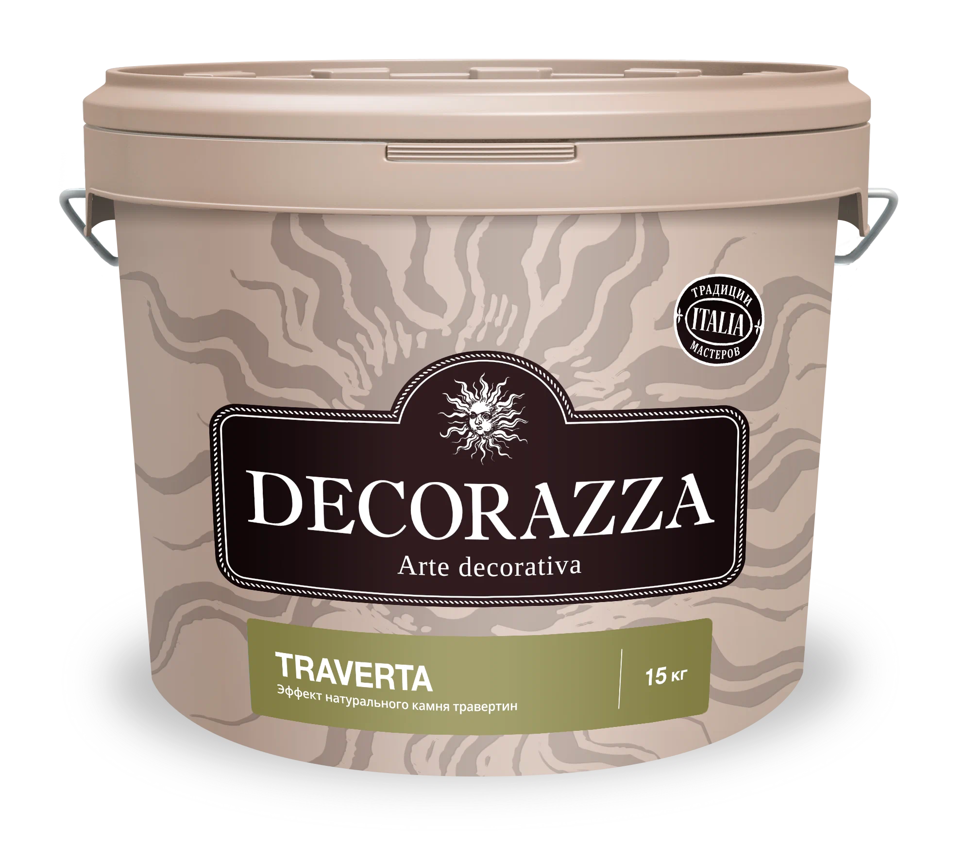 Декоративная Штукатурка Decorazza Traverta 15кг Белый с Эффектом Камня Травертина для Внутренних Работ / Декоразза Траверта.