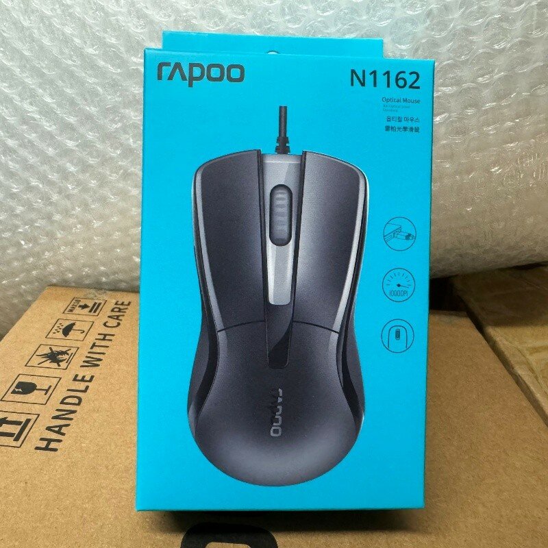 Оригинальная оптовая продажа проводной мыши Rapoo N1162 USB, оптическая, игровая, черная, для офиса, ноутбука,