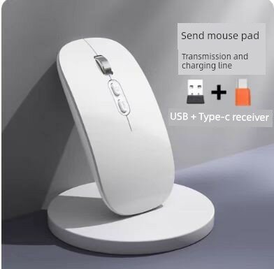 MacBook Apple Laptop Dedicated Bluetooth Wireless Mouse Pro Silent Air Charging Typec Interface White/New Wireless