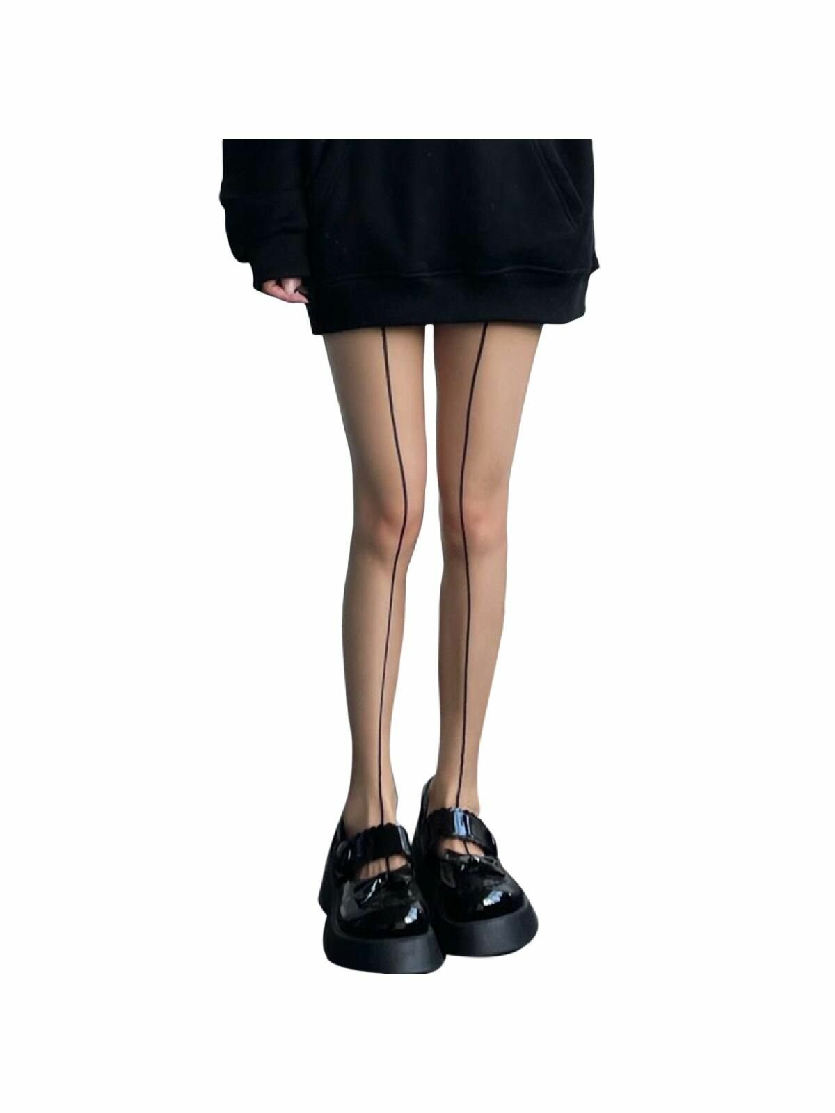 Прозрачные чулки с вертикальной полосой, Цвет