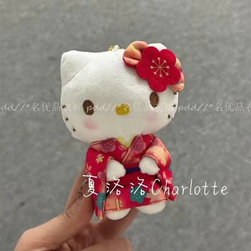 MINISO Японское кимоно, плюшевая кукла Hello Kitty в виде цветущей сакуры, модная игрушка, рюкзак, декоративный аксессуар, брелок, сюрприз-подарок для девочек,