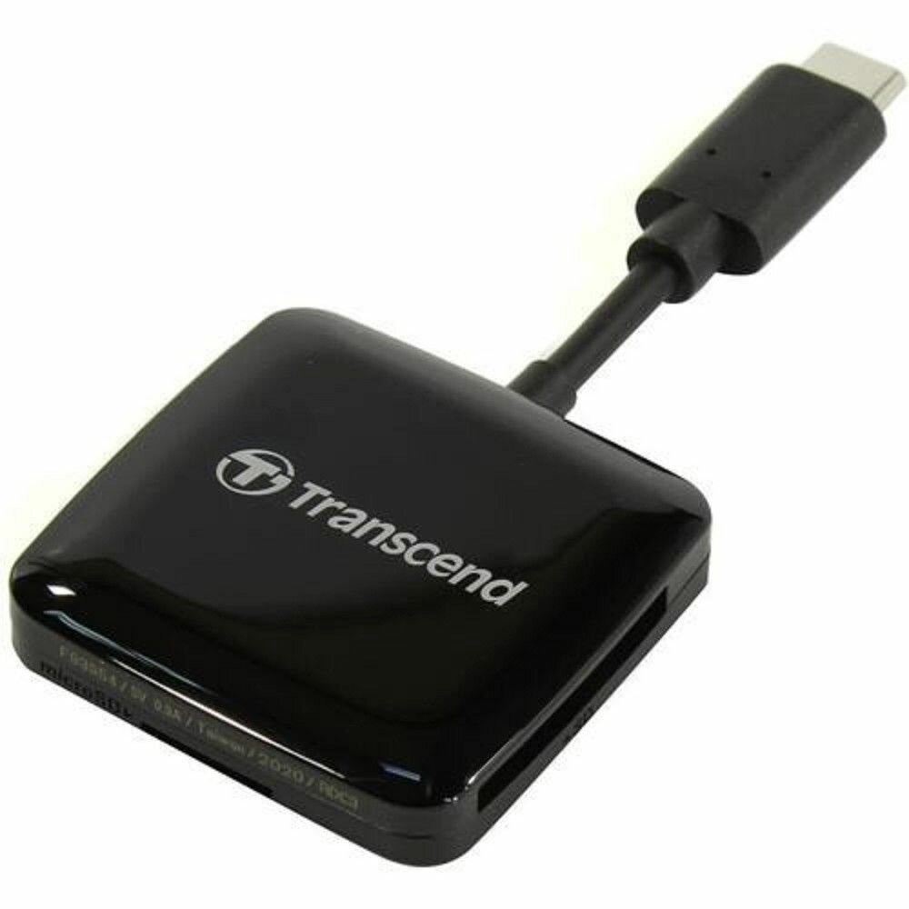 Transcend Устройство считывания Micro SecureDigital RDC3 SD microSD Card Reader, USB 3.2 Gen 1, Black, Type C TS - RDC3