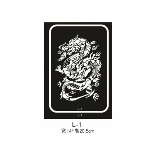 Шаблон для татуировки Cangteng Fei, китайский дракон на плече, большая картинка, струйная печать, полый стикер, полупостоянный сок хны, водонепроницаемый для мужчин