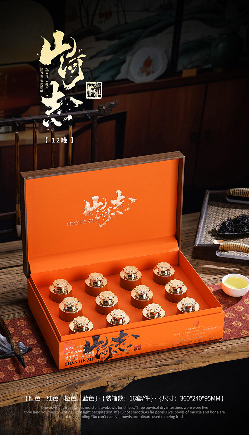 Высококачественная маленькая консервированная подарочная пустая коробка для американского женьшеня, черного годжи, сломанного серебра, большого красного чая, упаковка подарочной коробки зеленого чая Джин Джун Мэй