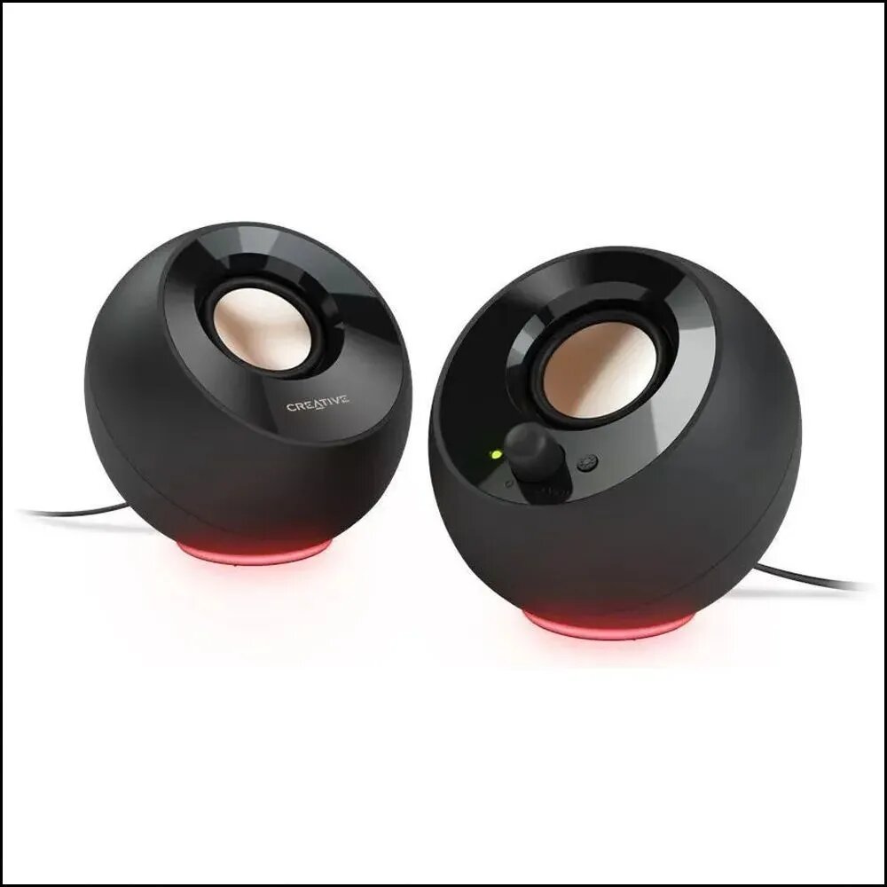 Эксклюзивные настольные аудиоколонки 2.0 Creative Pebble SE с USBC питанием и RGBосвещением