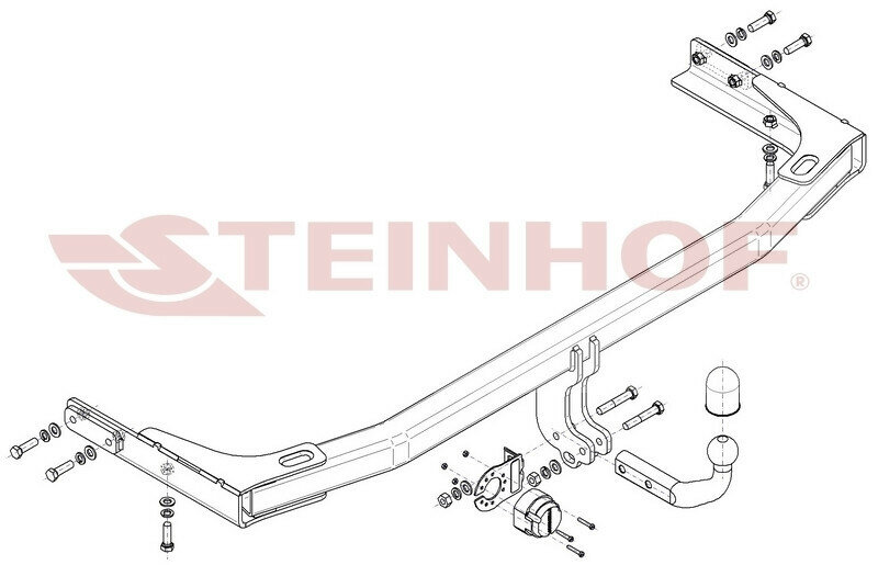 Фаркоп на Chrysler Pacifica 2016- (паспорт и сертификат в комплекте)(без электрики) Steinhof. C-217