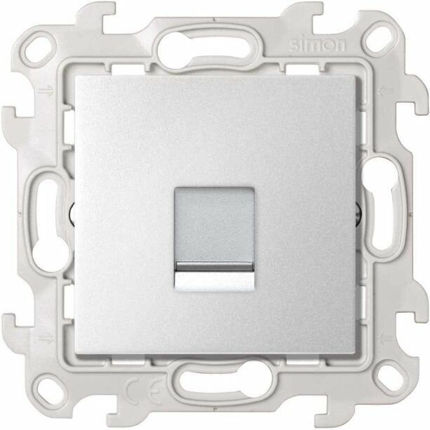 Simon 24 Harmonie Розетка для передачи данных RJ45 Cat.6 UTP цвета алюминий, 2410599-033