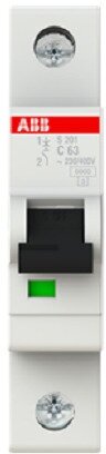 Выключатель автоматический 1-пол. S201 C63 ABB 2CDS251001R0634 — купить в интернет-магазине ...