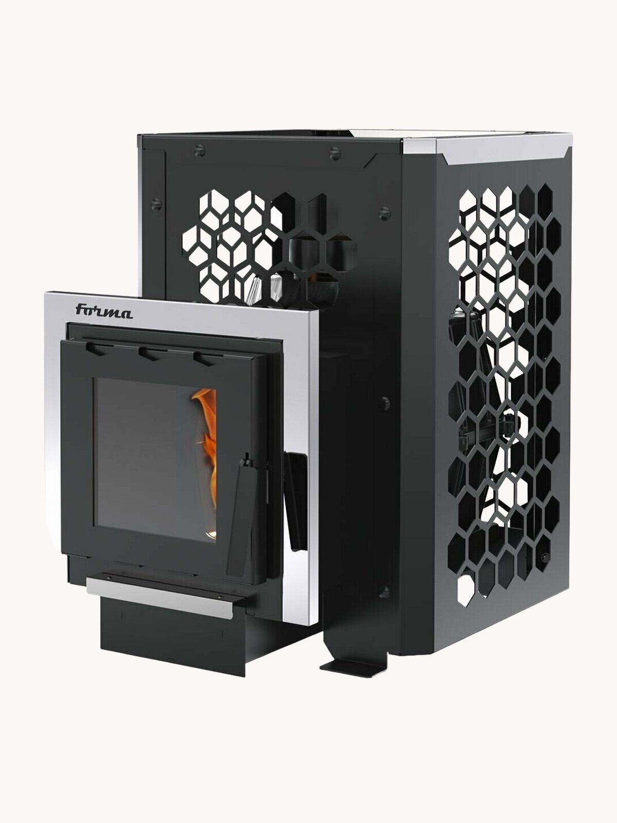 Печь для бани FORMA 18S чугунная топка со стеклом