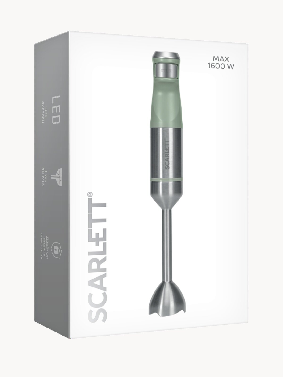 Блендер погружной с LED-дисплеем и ножом 4D MIX SCARLETT SC-HB42S14