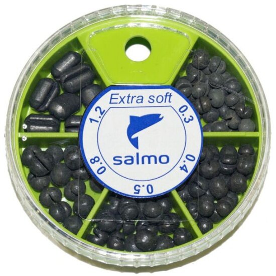 Грузила Salmo EXTRA SOFT комби малый 5 секций 0,3-1,2г (вес набора 60г)