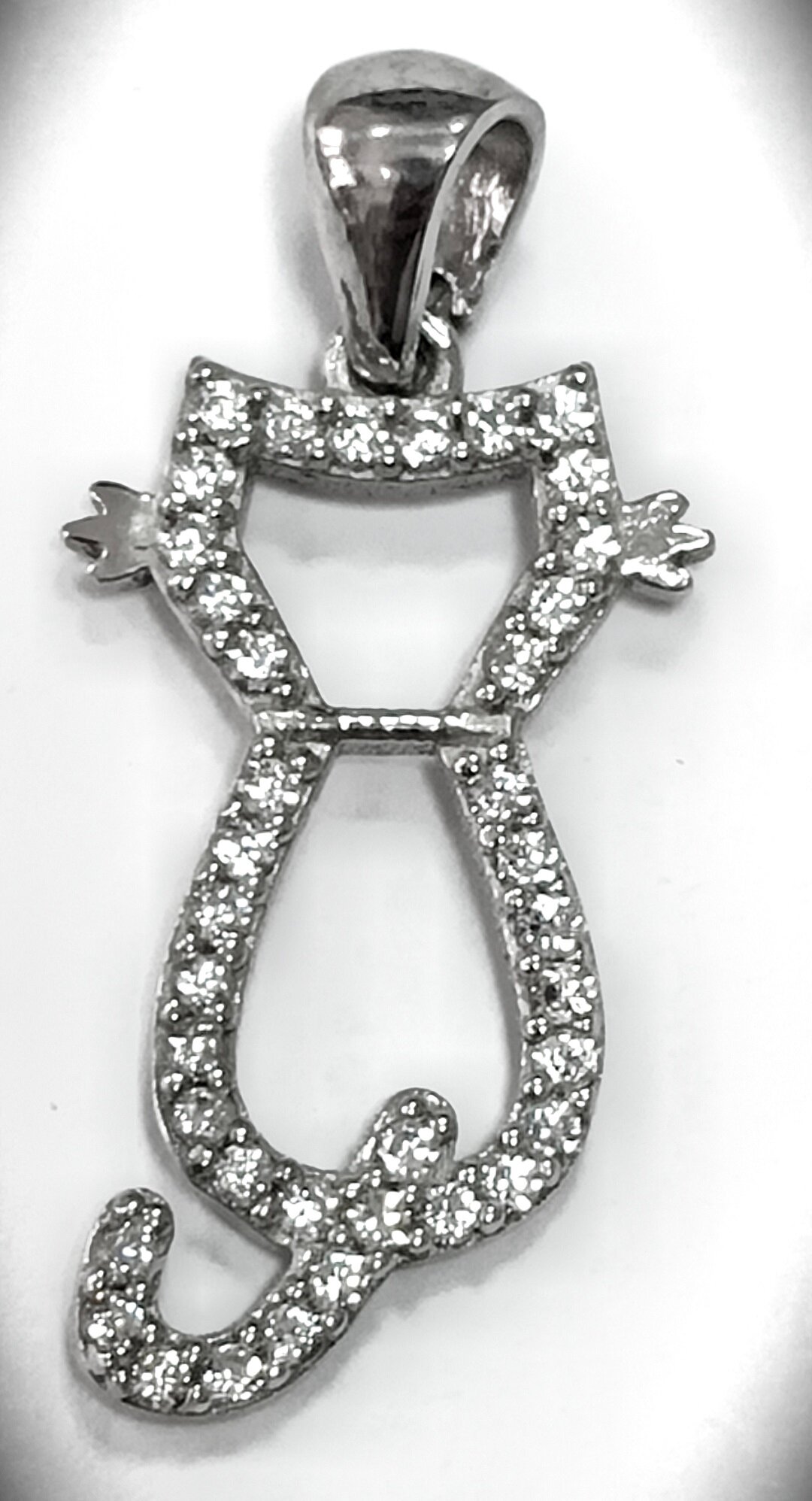 Подвеска, серебро, 925 проба, родирование, фианит