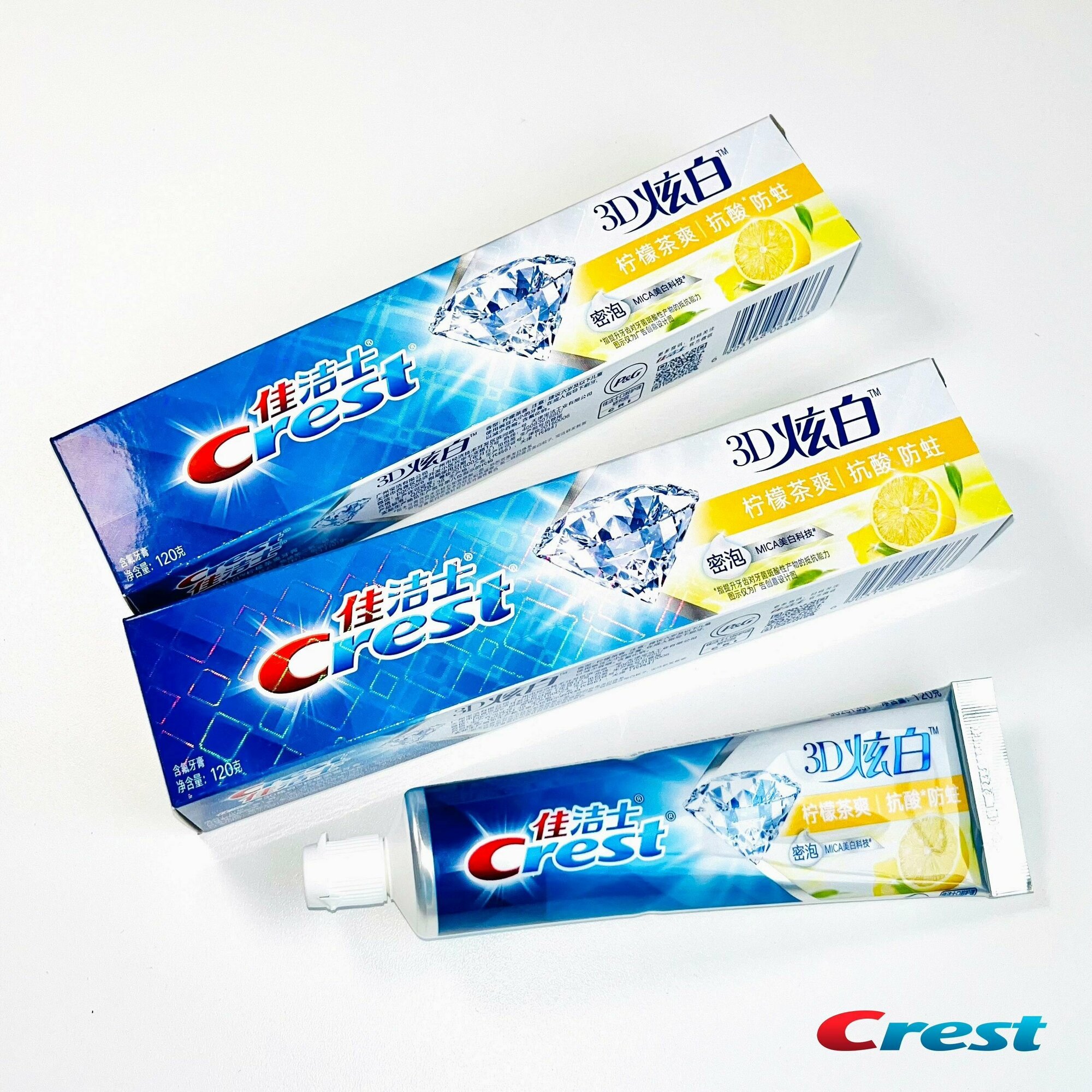 Crest 3D Освежающий чай с лимоном зубная паста 120гр(Освежающий чай с лимоном)
