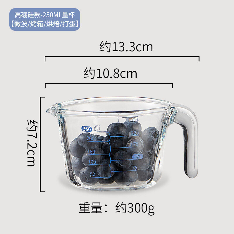 Горячая распродажаТермостойкий мерный стакан из высококачественного боросиликатного стекла с шкалой и ручкой, стеклянный мерный стакан для кухни и выпечки, безопасный для микроволновой печи