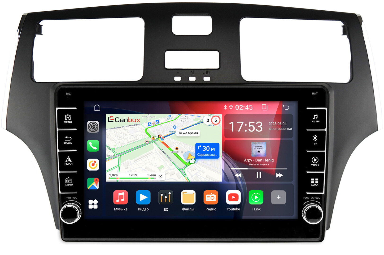 Штатная магнитола Toyota Windom 3 (XV30) 2001-2006 (черная) Canbox BGT9-746 2/32 Android 10 (IPS, DSP, CarPlay)