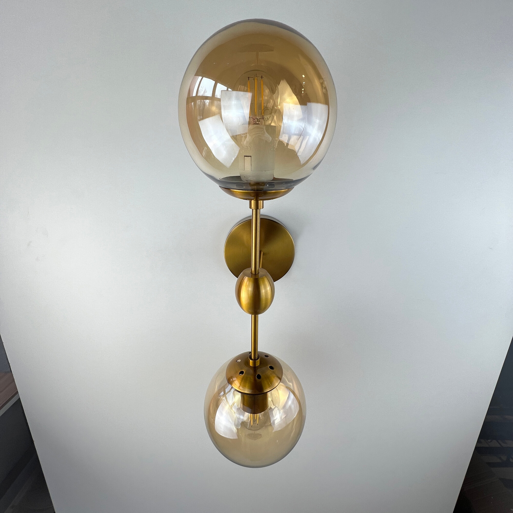 Бра Modo Sconce 2 Globes Gold — фото 1