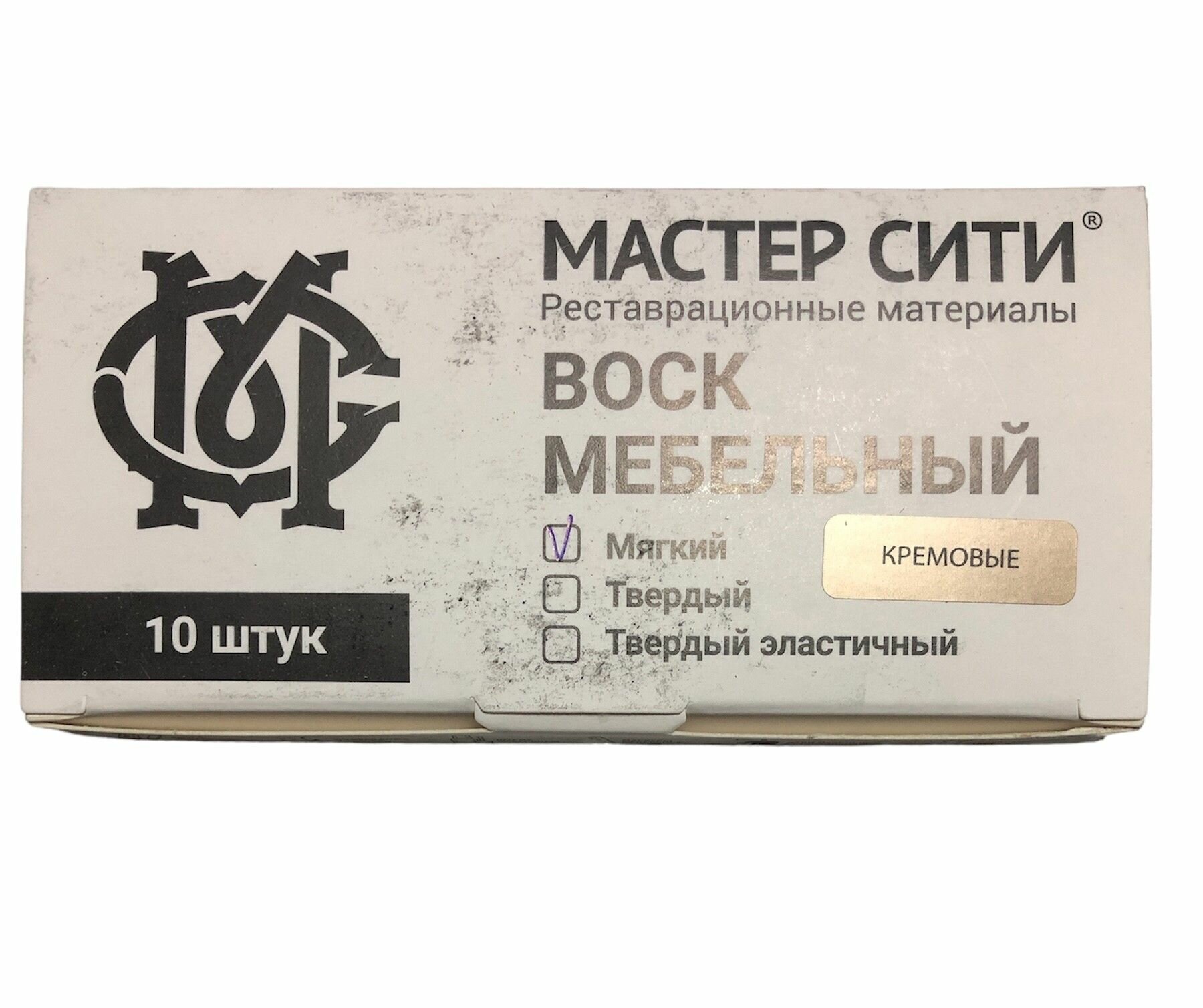 Набор мягких восков кремовые, в упаковке 10 шт