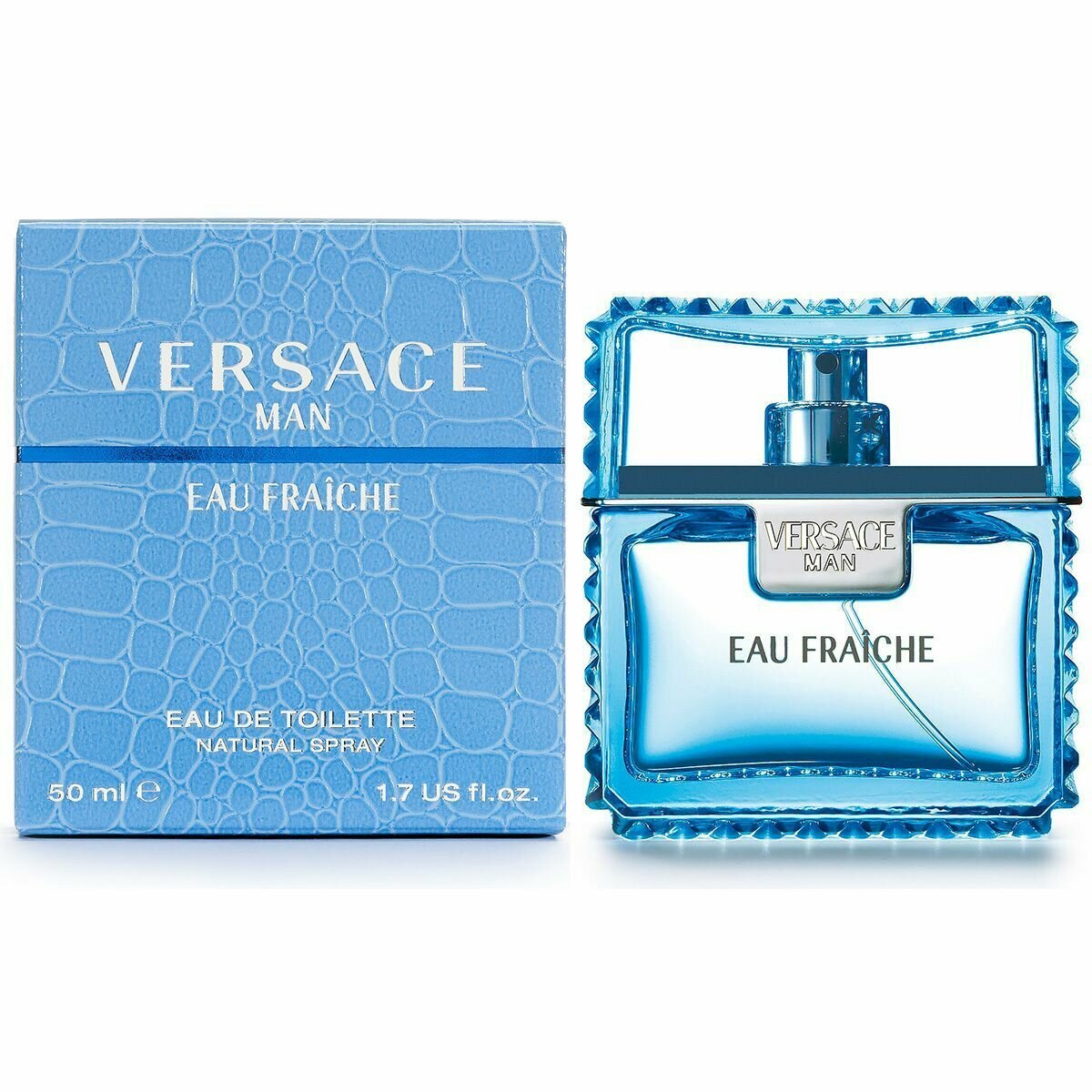 Туалетная вода Versace "Man Eau Fraiche", для мужчин, древесные, водяные ноты 50 мл
