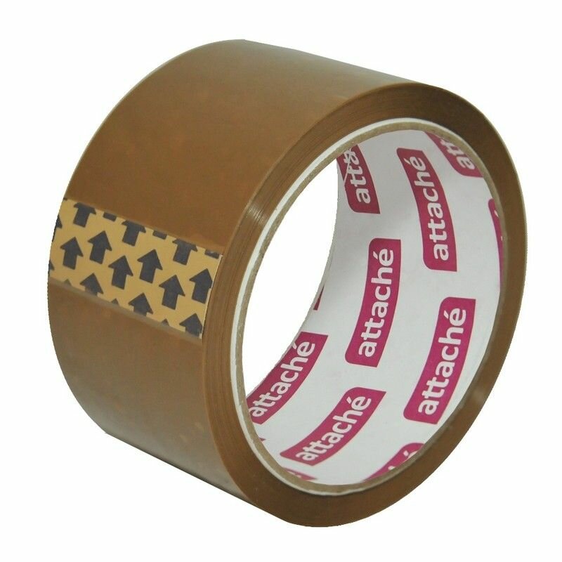 Клейкая лента упаковочная 50x50 ATTACHE, 40мкм, коричневая
