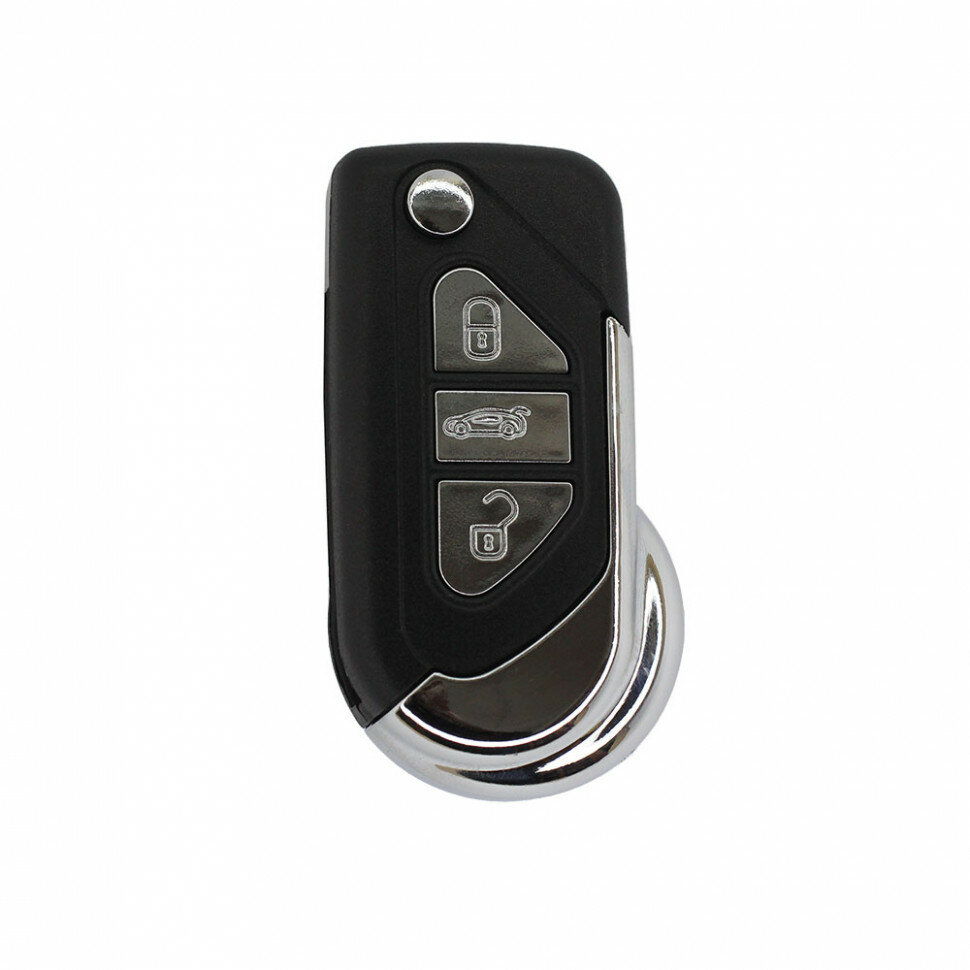 Корпус для тюнинга выкидного ключа Пежо/ Ситроен, батарея на корпусе, лезвие HU83