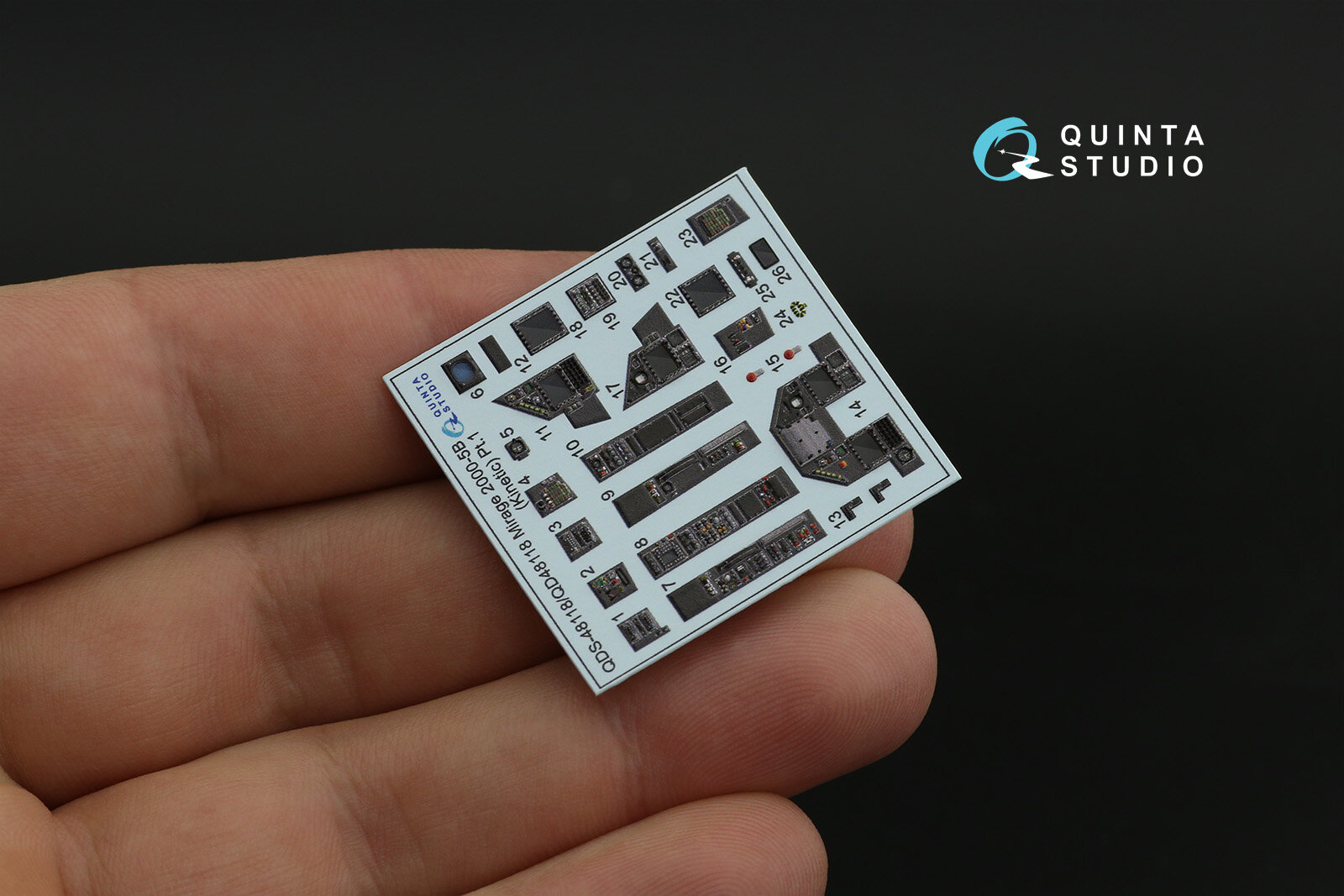 QDS-48118 3D Декаль интерьера кабины Mirage 2000-5B (Kinetic) (Small version)