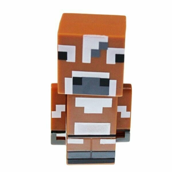 Фигурка Minecraft "Корова" Cow, с фонариком, пластик, 7.5 см