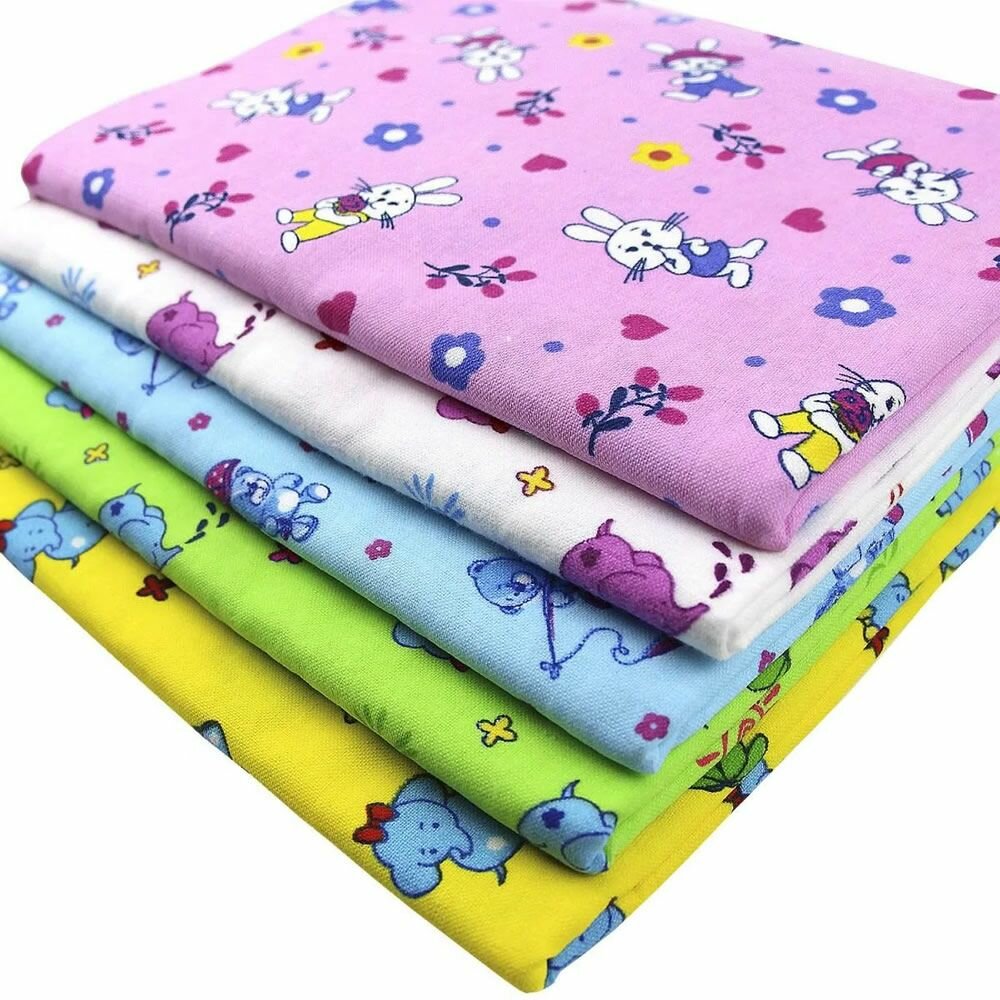 Пеленка детская фланелевая 60 х 140 - М - Детский рисунок (3 шт. в наборе)