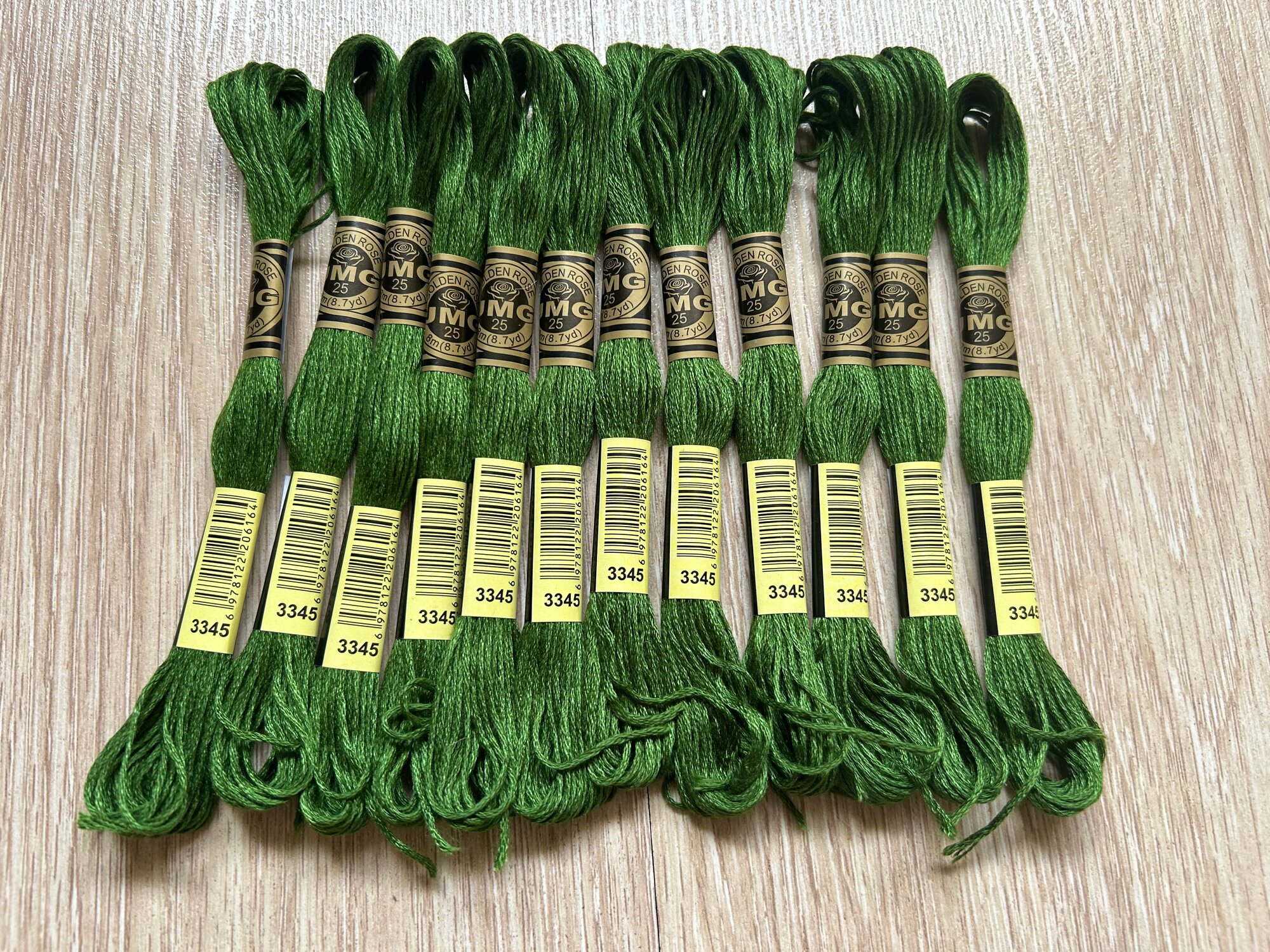 Нитки для вышивания JMC мулине (150-3866) 100% полиэфир 12 штук x 8 м