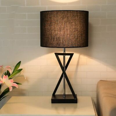 Настольная лампа в скандинавском стиле, Современный простой креативный и теплый светильник для гостиной, спальни, черный, E27-good value