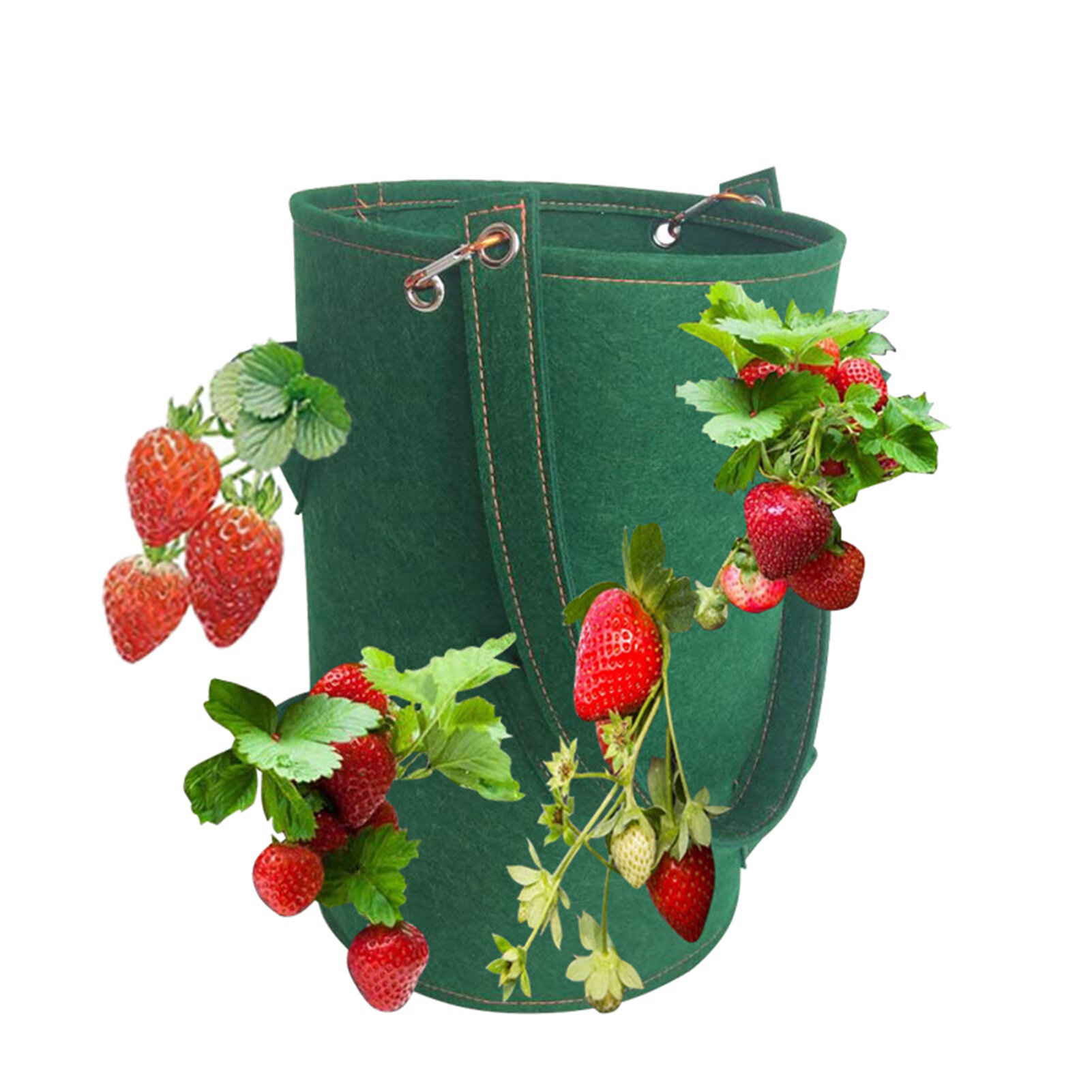 15 x 9 дюймов мешки для выращивания клубники с 8 отверстиями для выращивания, подвесной