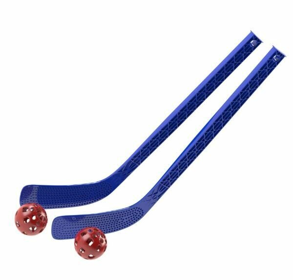 Набор для игры в хоккей КНР "Непоседа" №2, 2 клюшки детские 510 мм, 2 шара для игр D 58 мм