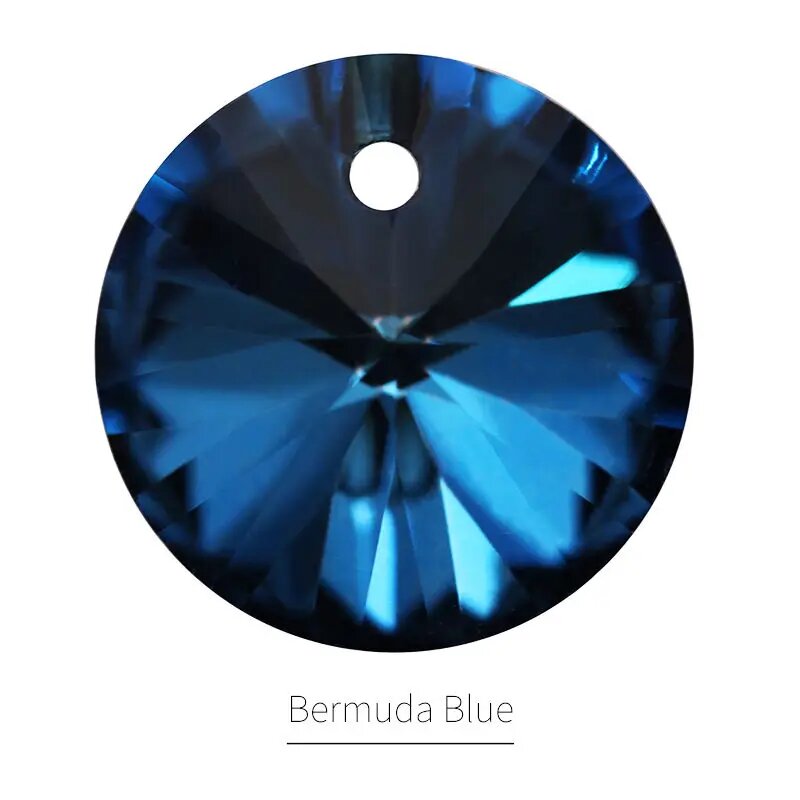 Стразы стеклянные Bermuda Blue 6 мм 10шт