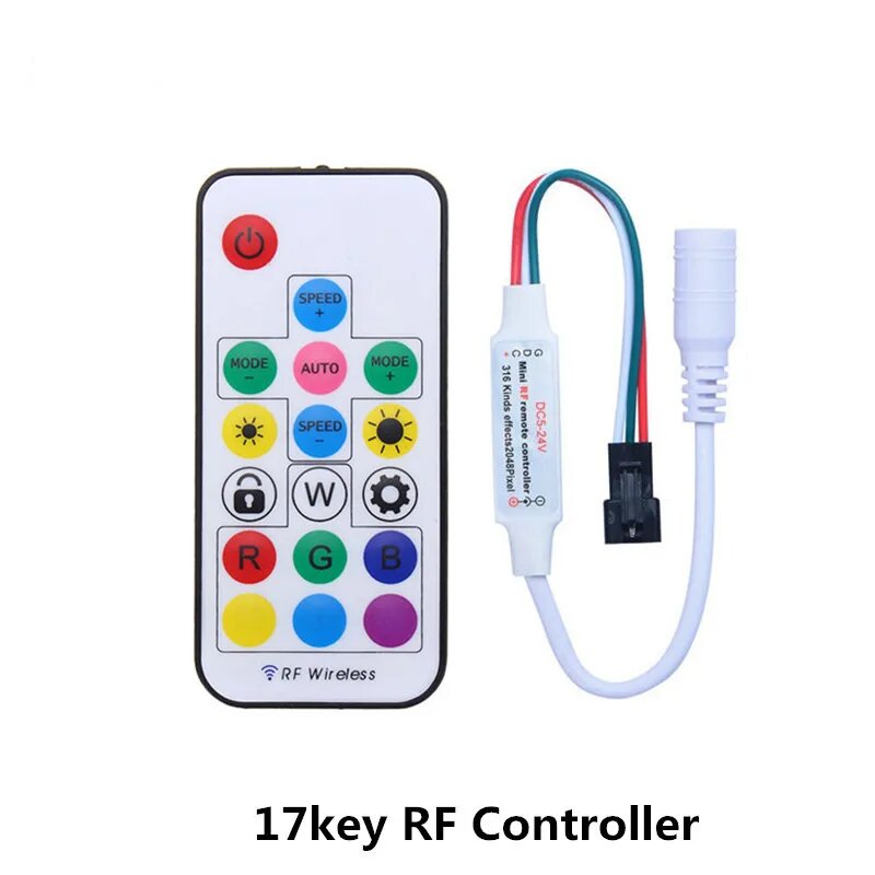 RGB-контроллер Xnbada для светодиодных лент RF 17Key controller