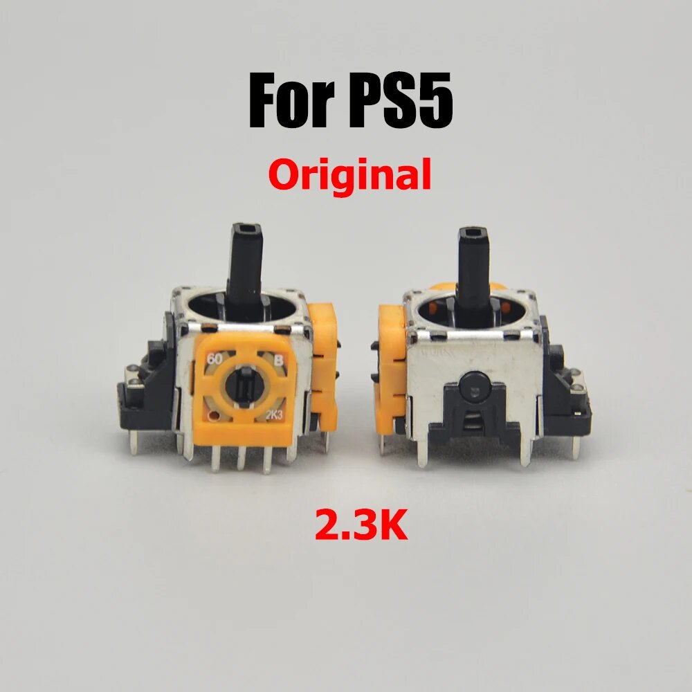 Комплект из 2 аналоговых стиков (джойстиков) для ремонта контроллеров PS5/PS4, 2K3/10K Ом, 3D-стик, запчасти